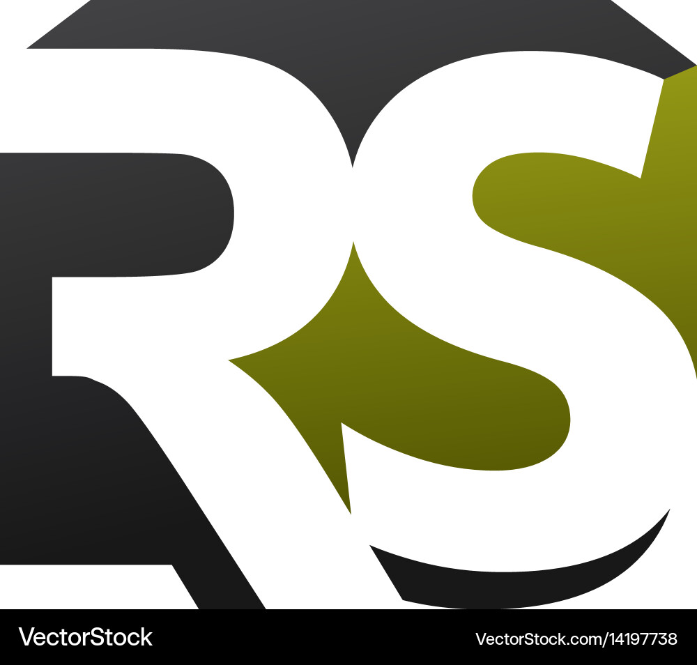 Letter r and s rssrletter s r logo Royalty Free Vector Image
