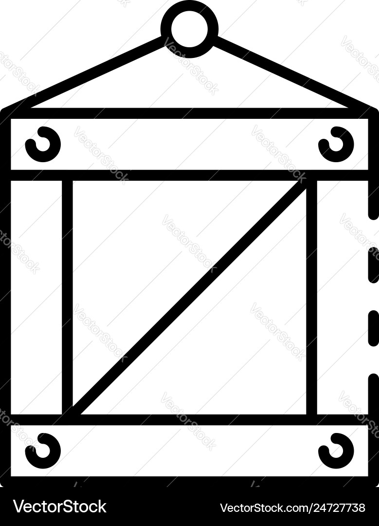 Marine port box icon outline style Royalty Free Vector Image