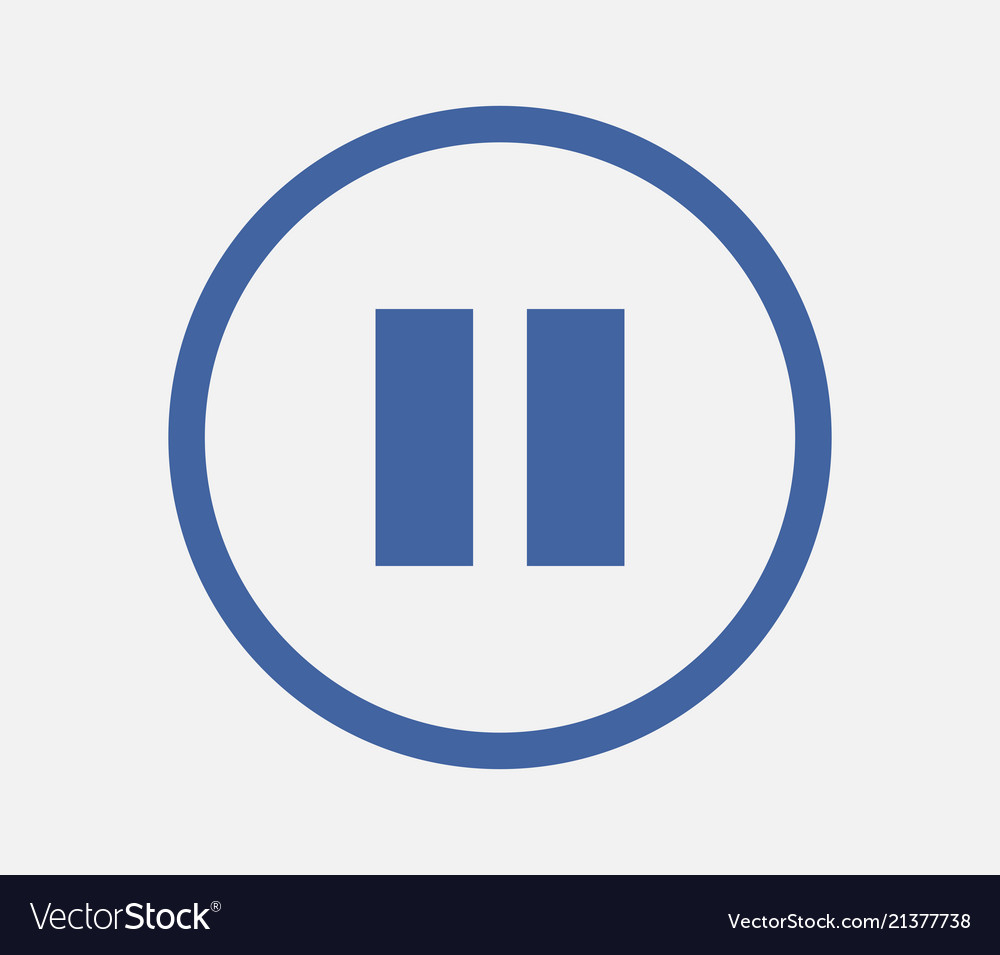 Pause button icon Royalty Free Vector Image - VectorStock