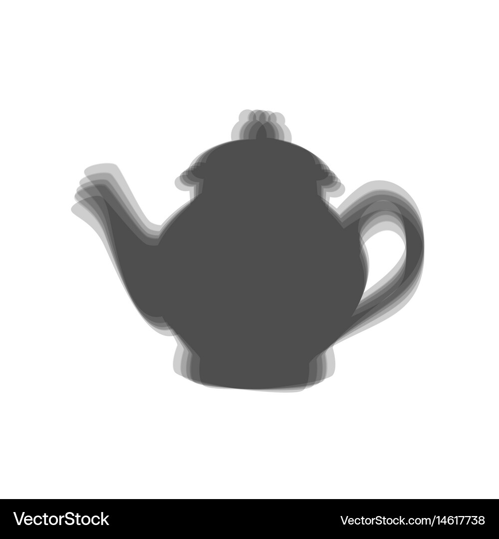 Tea maker sign gray icon shaked at white Vector Image