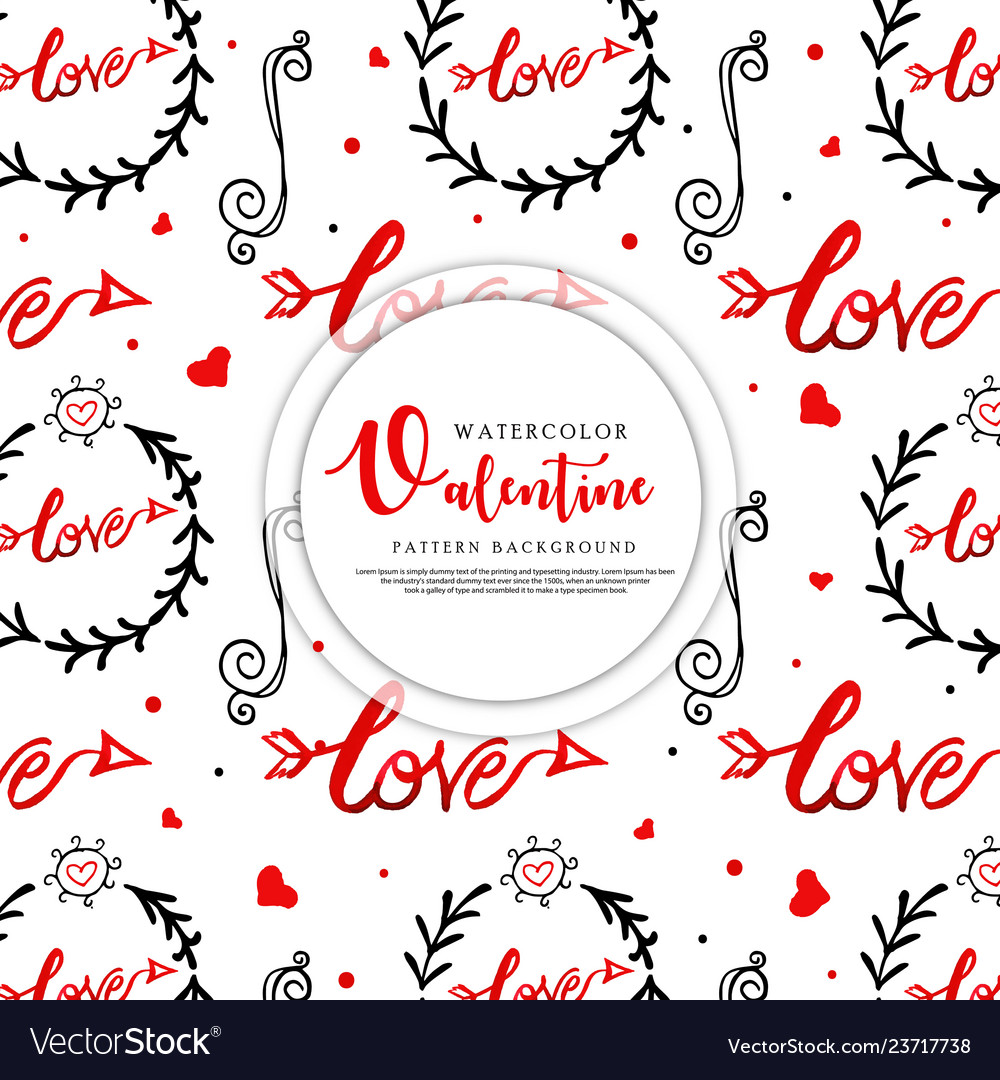 Valentine pattern background Royalty Free Vector Image