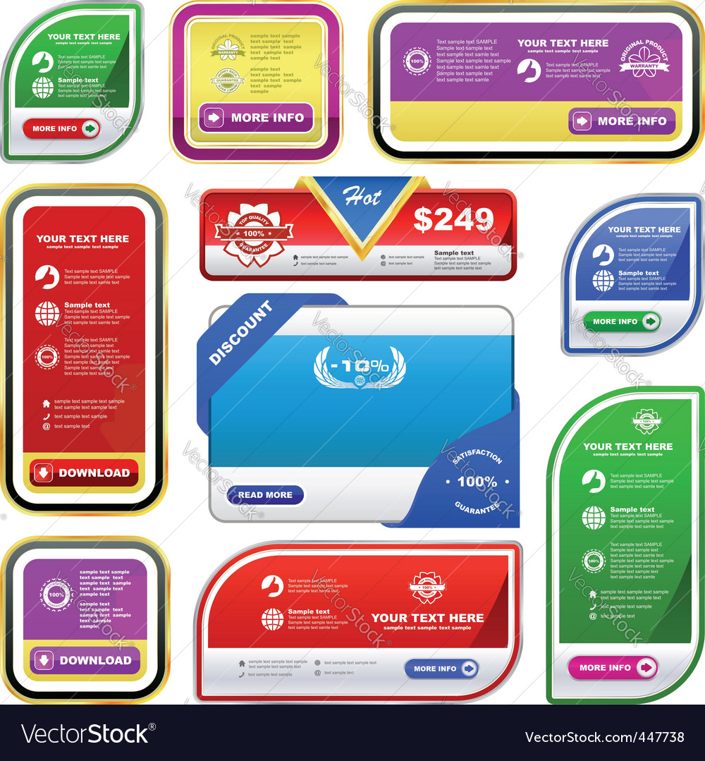 Various sale design elements Royalty Free Vector Image Various sale design elements Royalty Free Vector Image