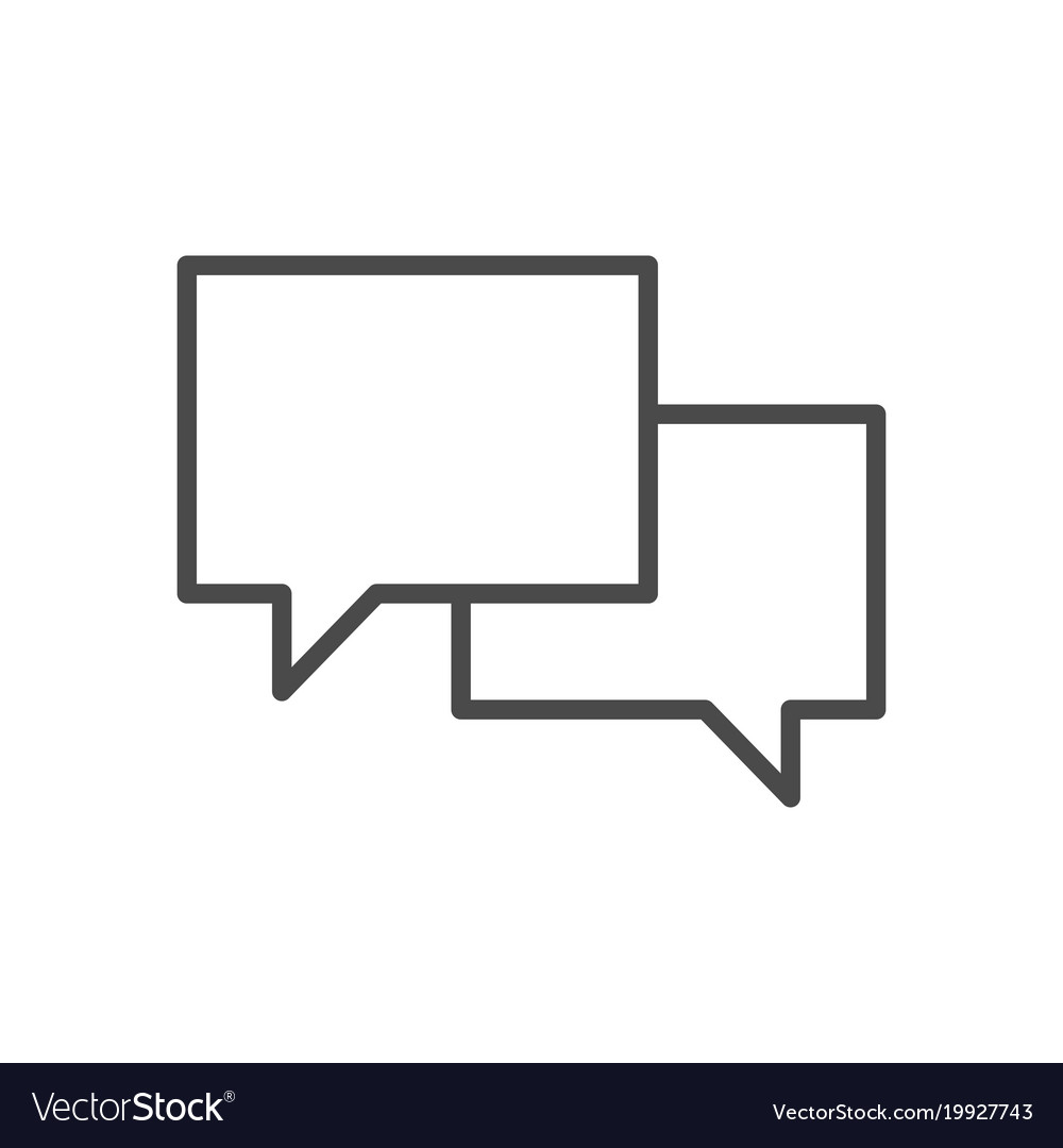 Chat line icon Royalty Free Vector Image - VectorStock