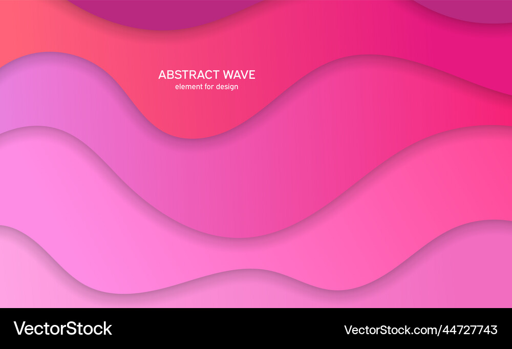 Futuristic of bright multi colored wavy paper Vector Image