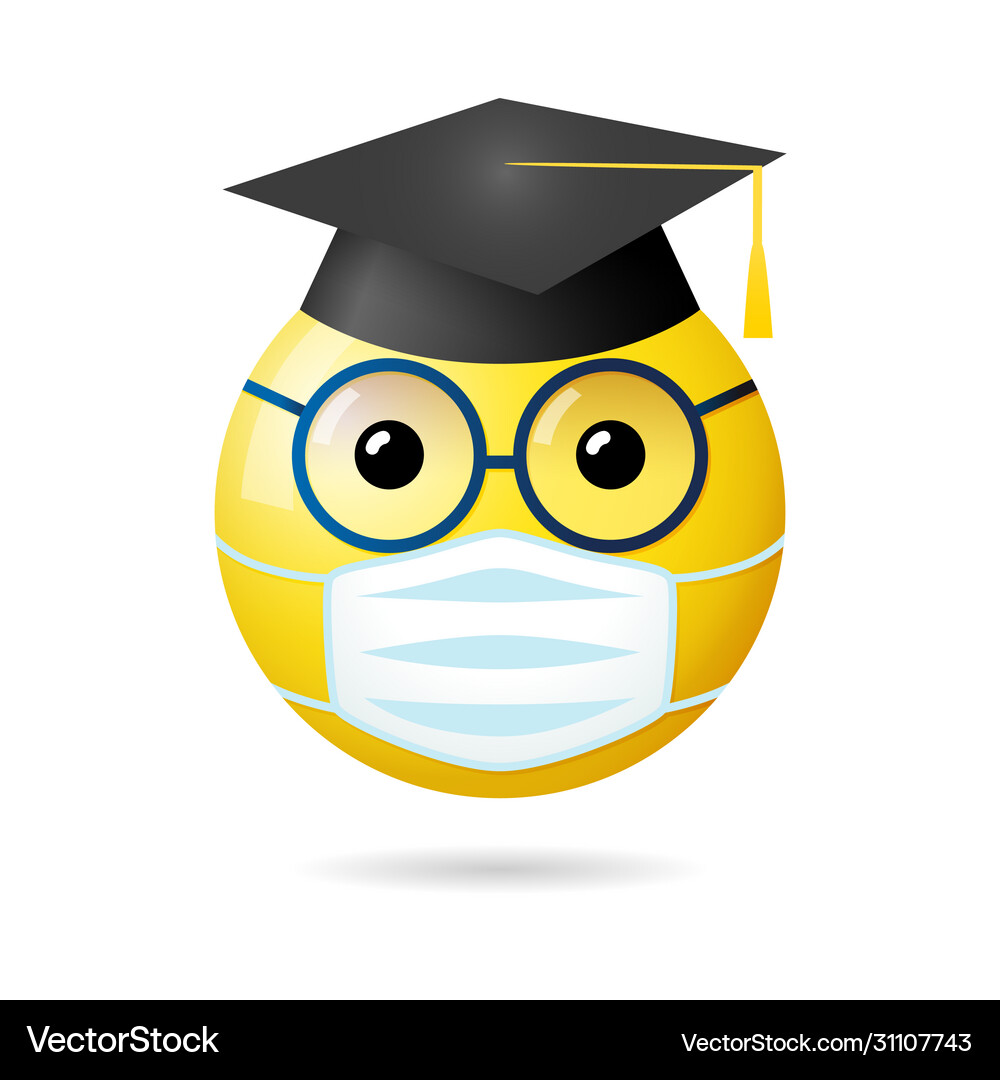 Graduates 2020 social distance Royalty Free Vector Image