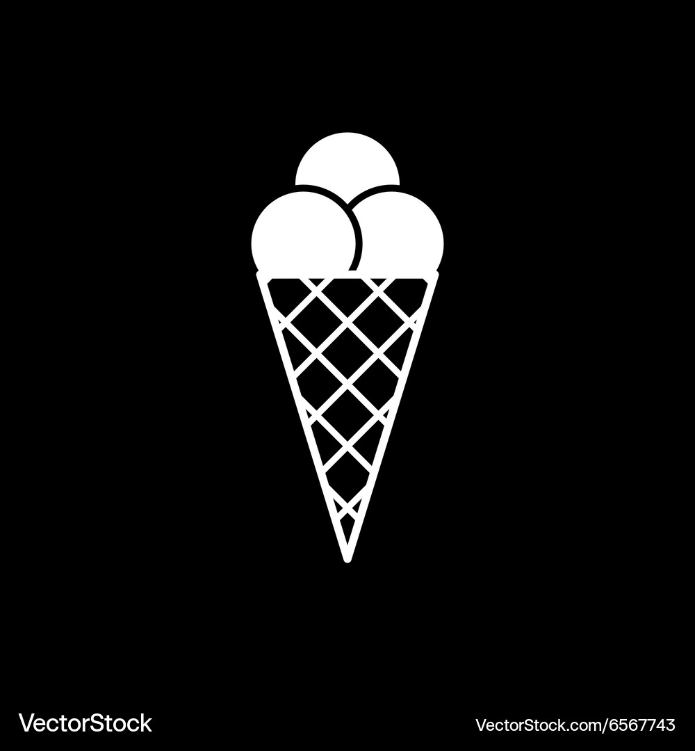 Ice-cream icon ice cream symbol flat Royalty Free Vector