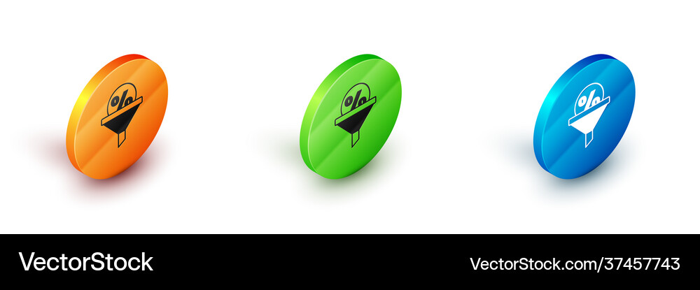 Isometric lead management icon isolated on white Vector Image