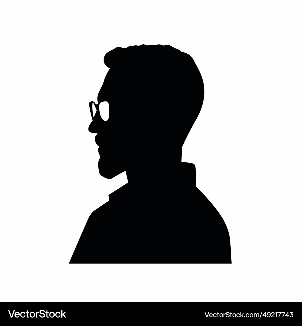 Man head black icon on white background man head Vector Image