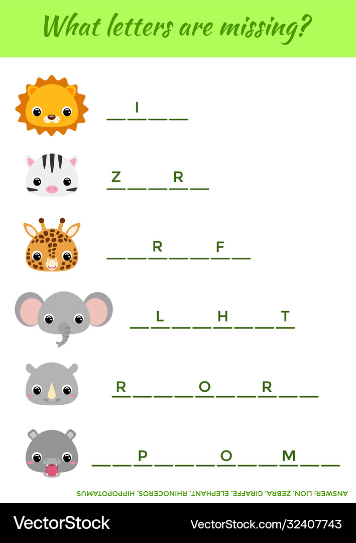 Matching educational game for children with cute Vector Image