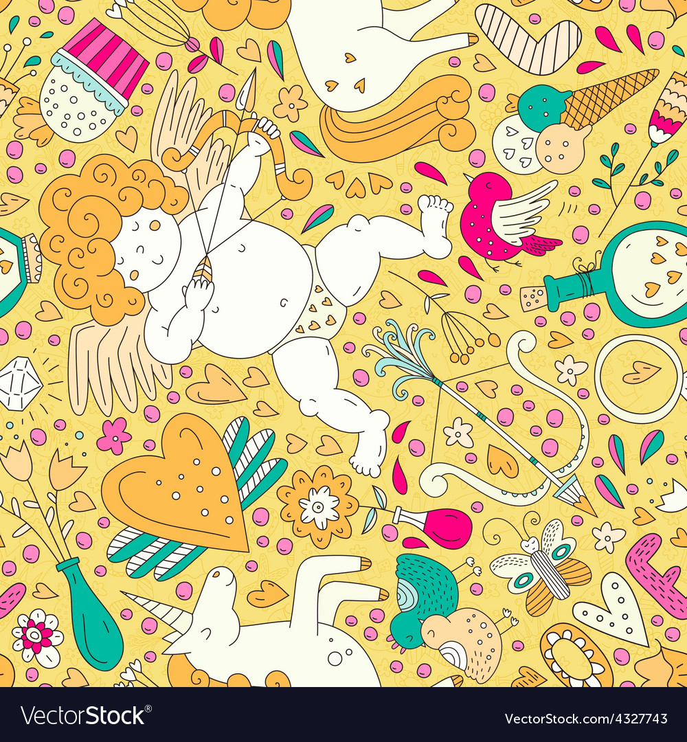 Romantic pattern Royalty Free Vector Image - VectorStock