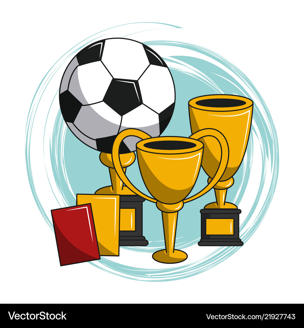 Soccer cartoon elements Royalty Free Vector Image