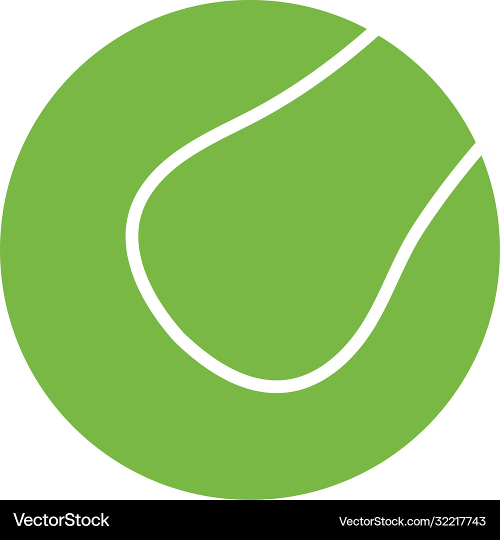 Tennis ball flat style icon design Royalty Free Vector Image
