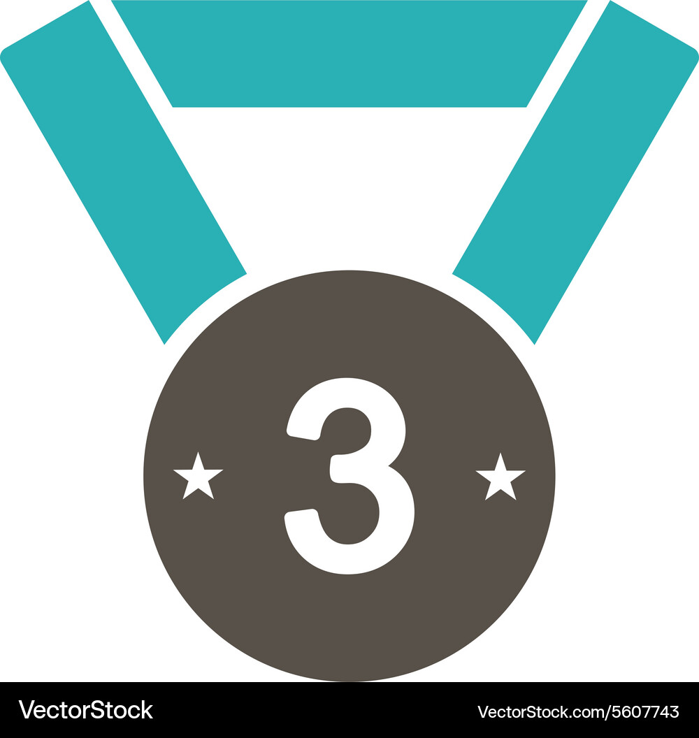 Third medal icon from Competition Success Vector Image