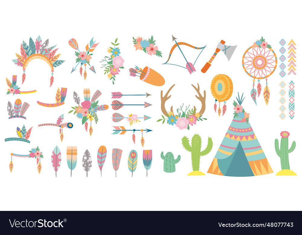 Tribal elements set design element Royalty Free Vector Image