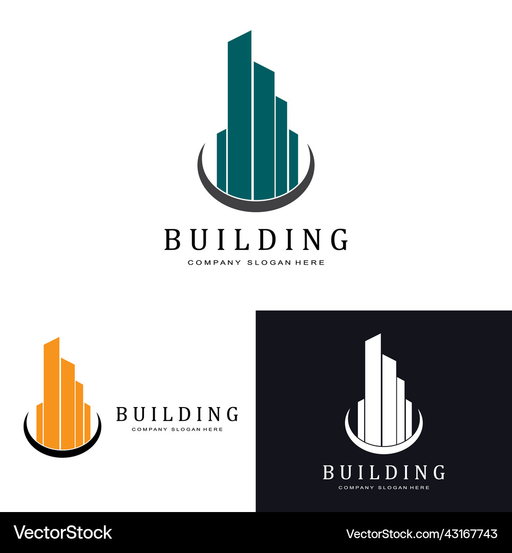 Urban building construction logo icon symbol Vector Image