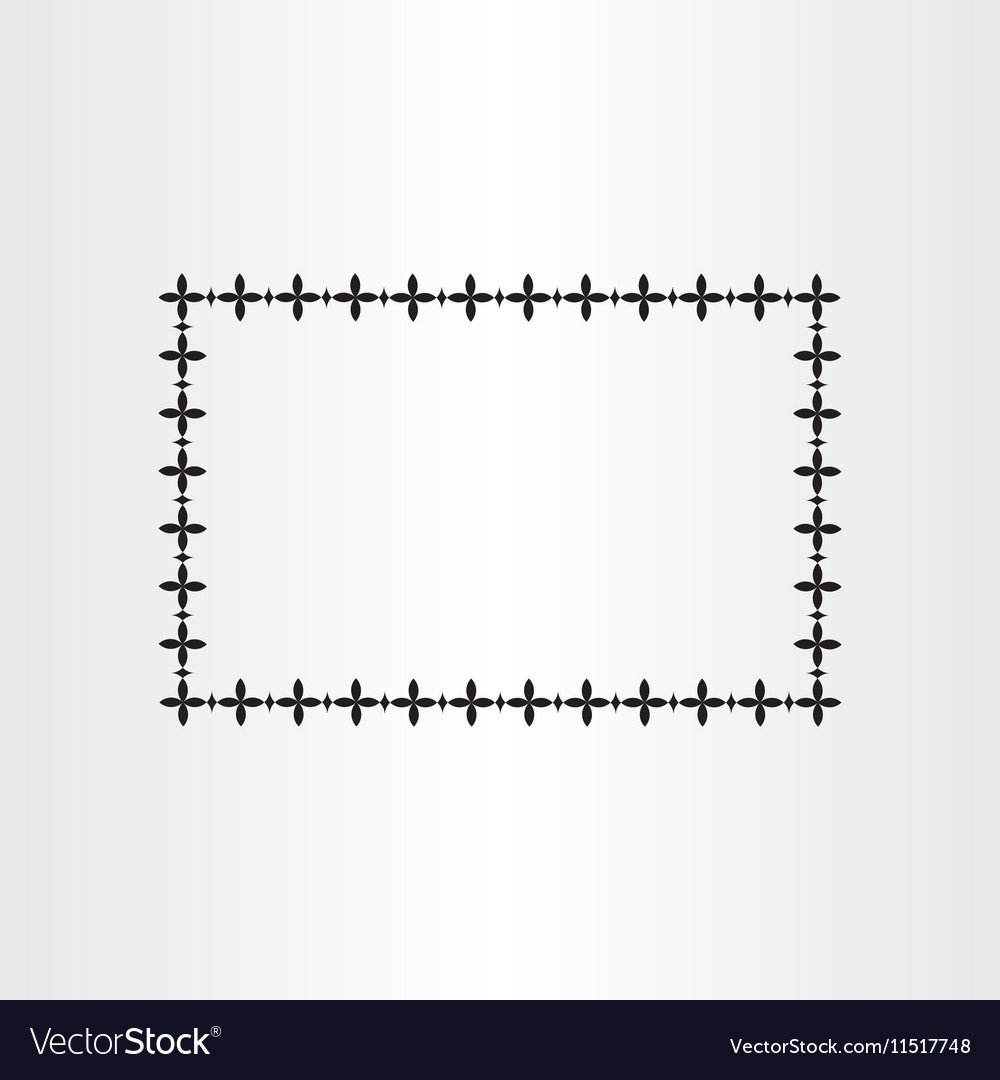 Black geometric border frame background Royalty Free Vector