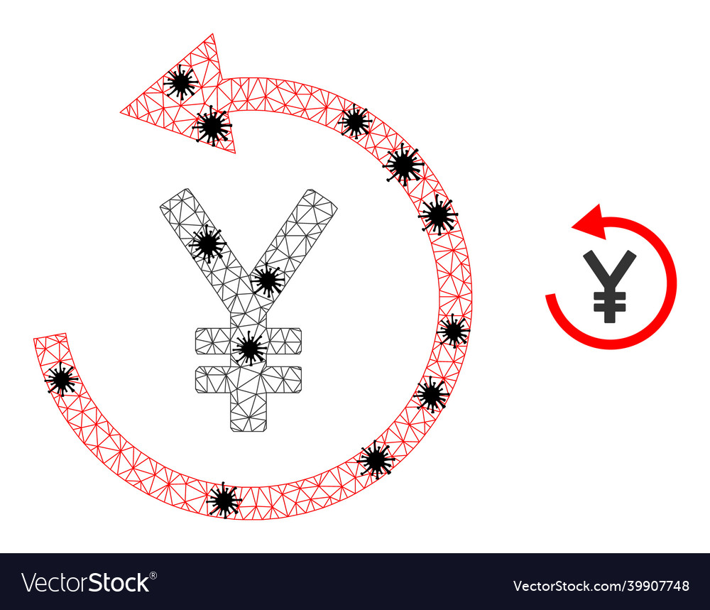 Carcass mesh japanese yen refund pictograms Vector Image Carcass mesh japanese yen refund pictograms Vector Image
