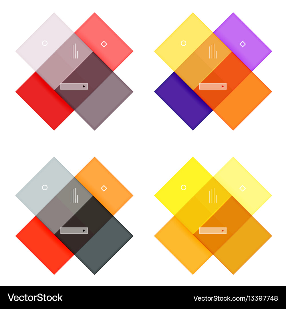 Colorful stripes infographic templates set Vector Image