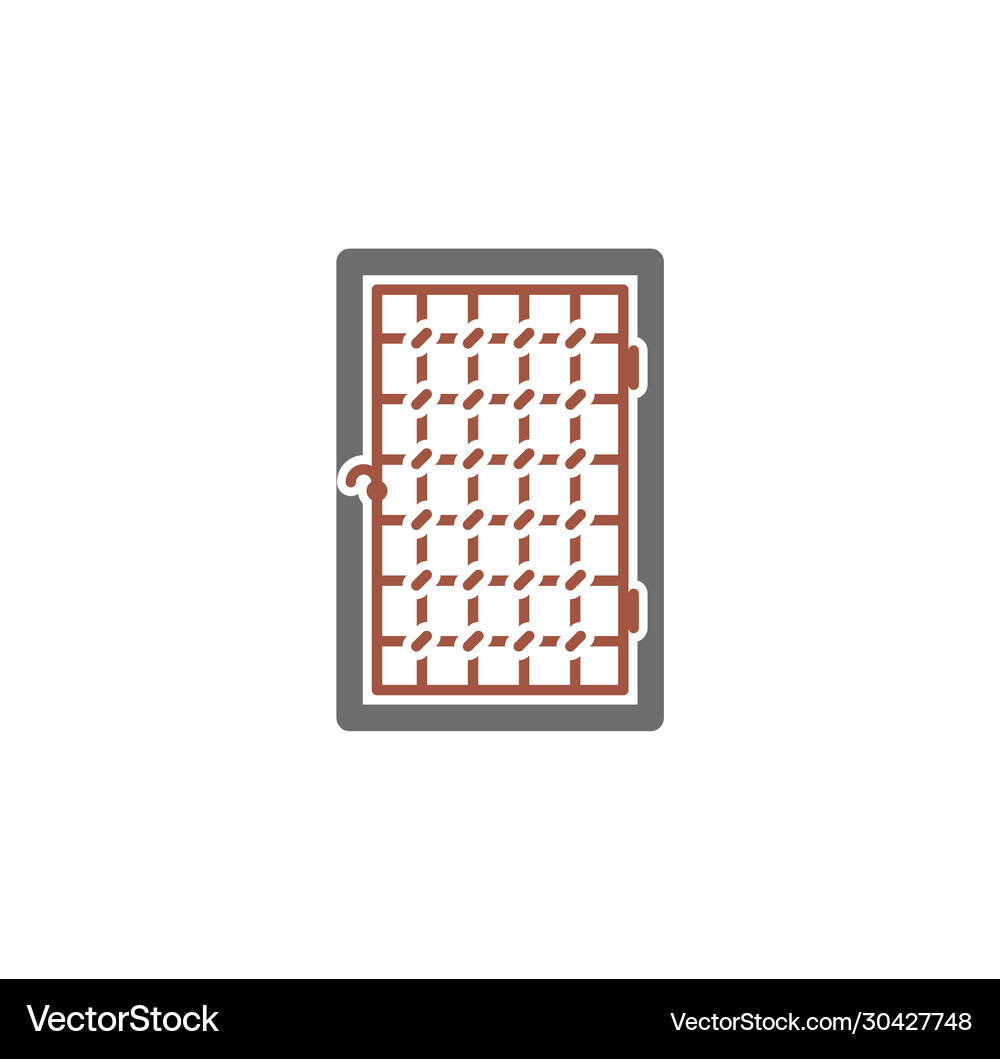 Door icon on background for graphic and web design