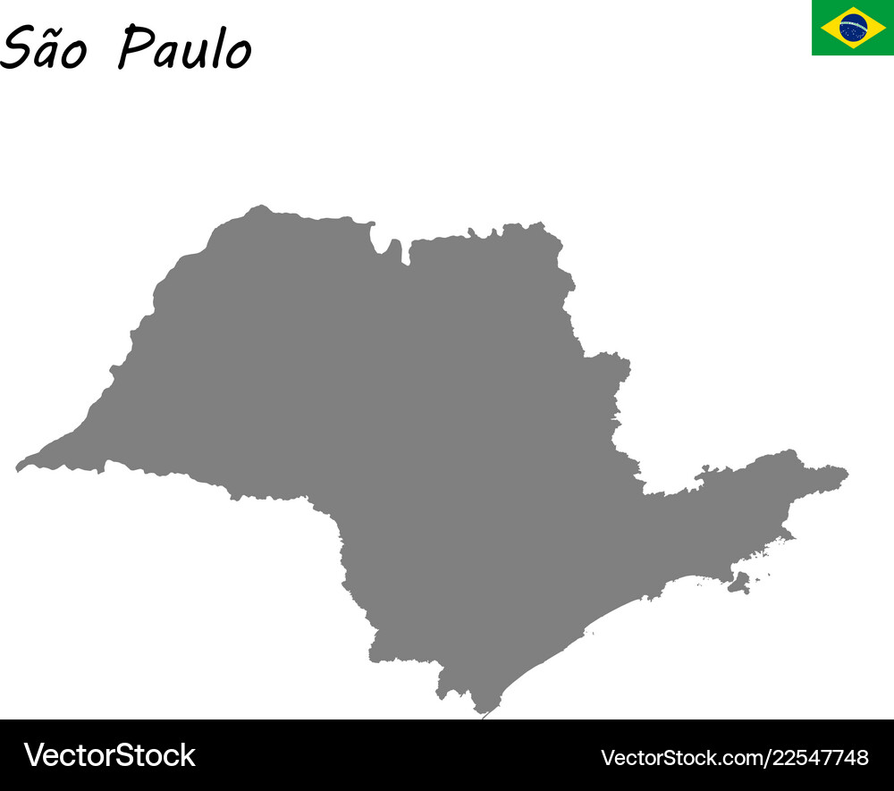 High quality map of state brazil Royalty Free Vector Image