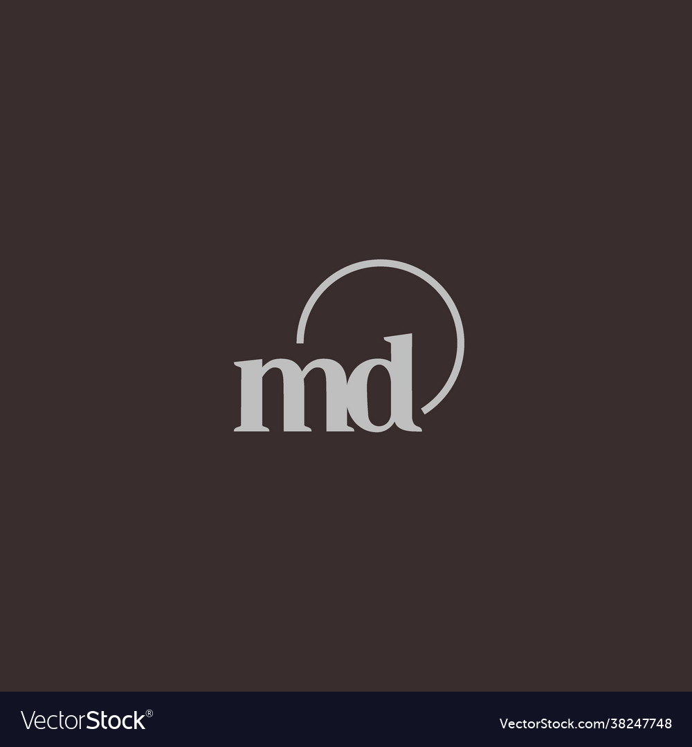 Md initials logo monogram Royalty Free Vector Image
