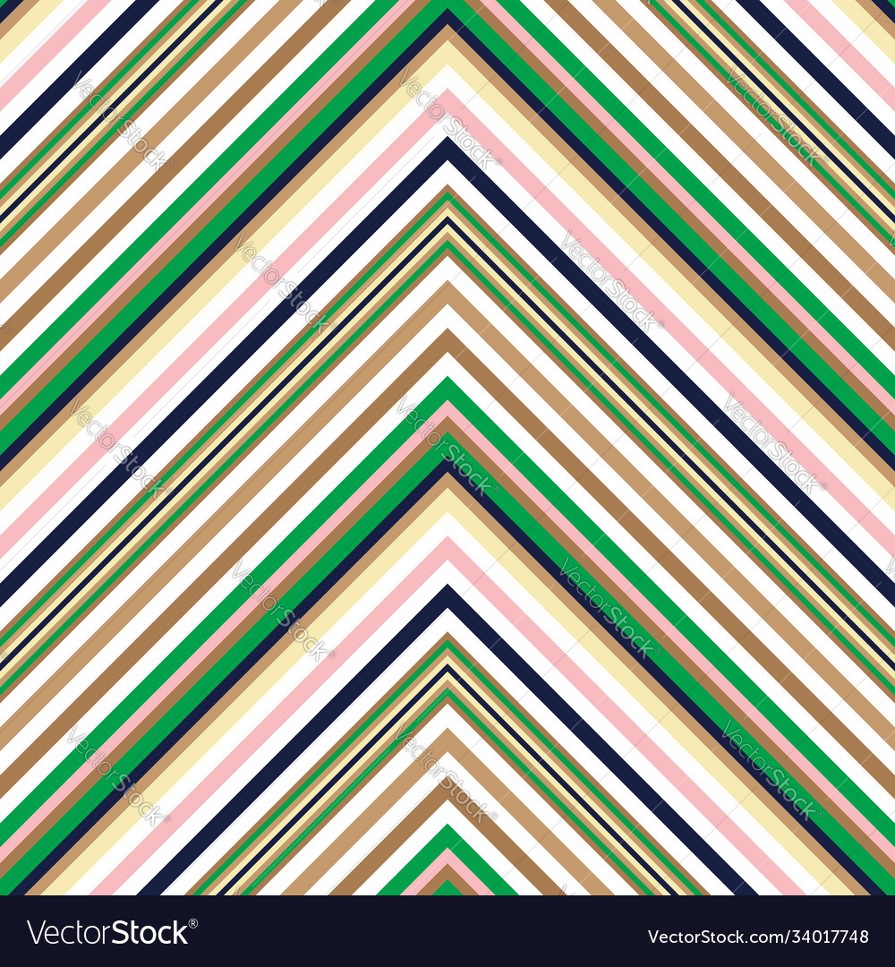 Rainbow chevron diagonal stripes seamless pattern Vector Image