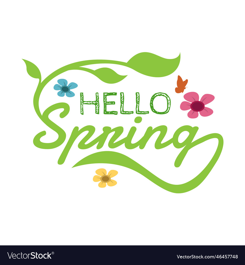 Seasonal spring logo design Royalty Free Vector Image