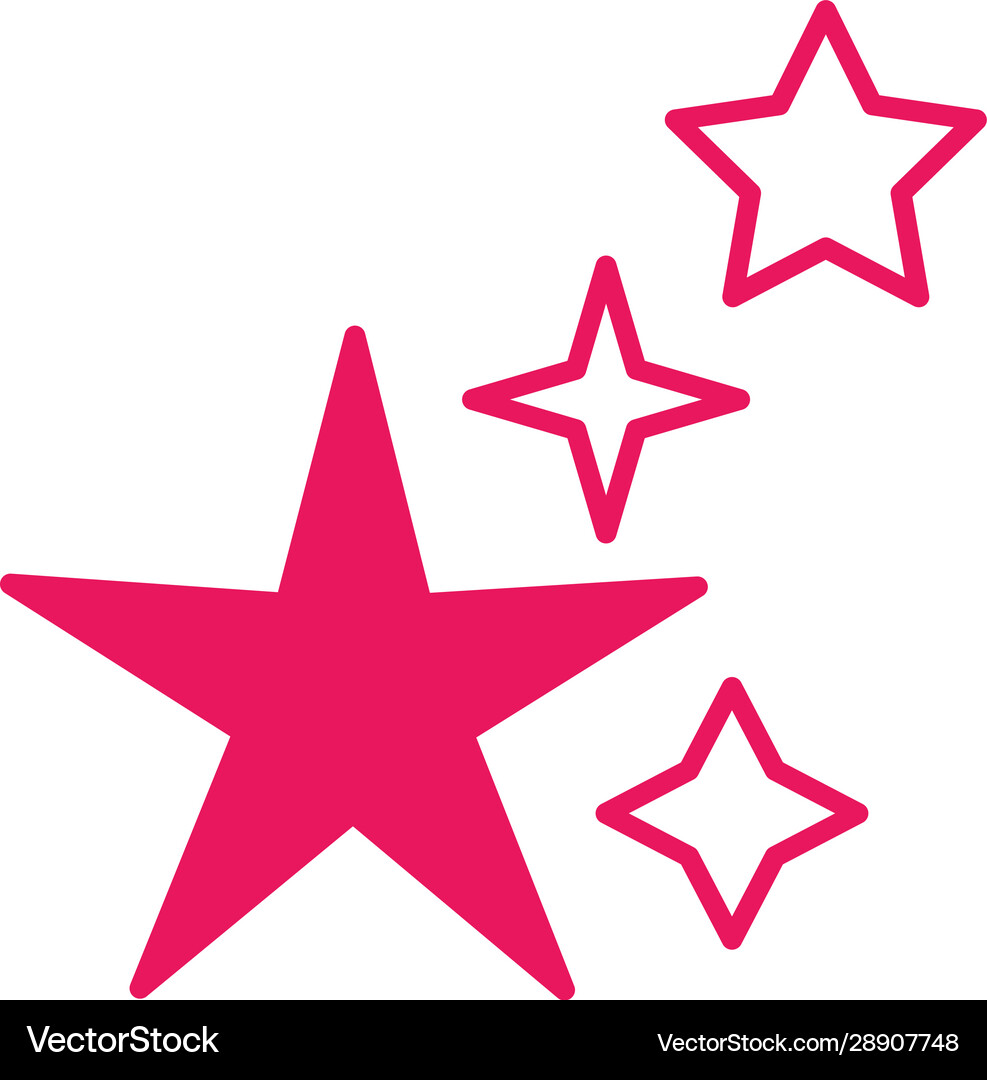 Stars premium decoration isolated icon Royalty Free Vector