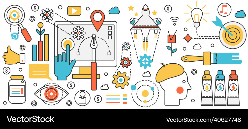 Web app optimization business service website Vector Image