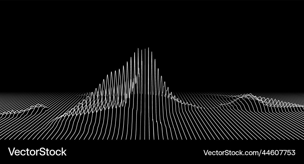 Abstract surface with fading lines signal Vector Image
