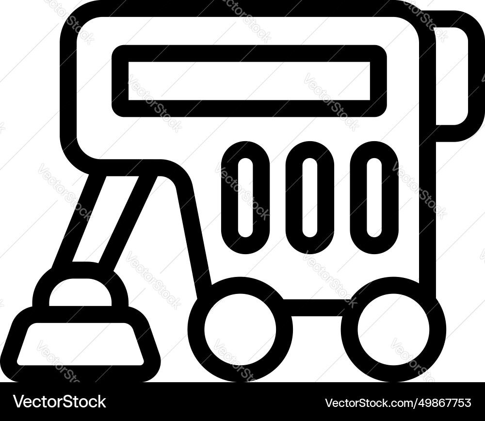 Auto sweeper icon outline clean city Royalty Free Vector