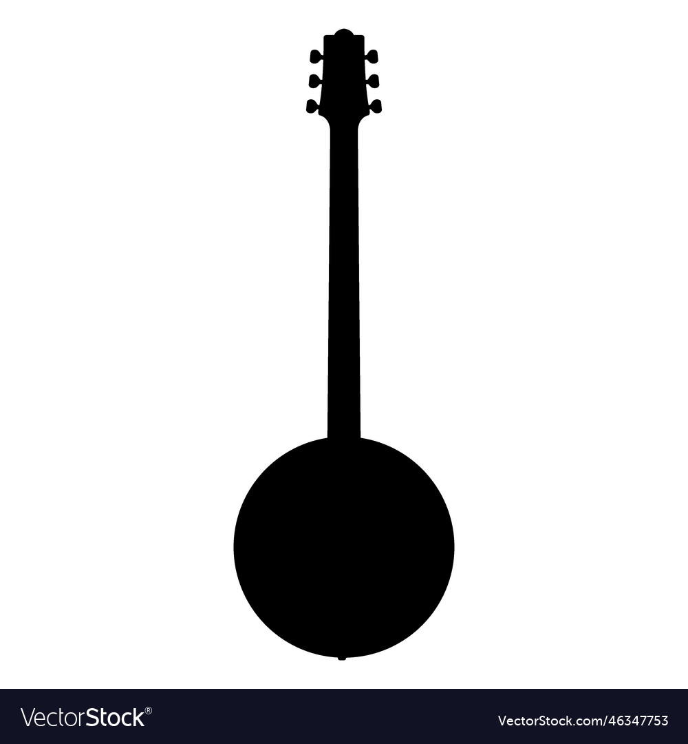 Banjo musical instrument silhouette Royalty Free Vector Banjo musical instrument silhouette Royalty Free Vector