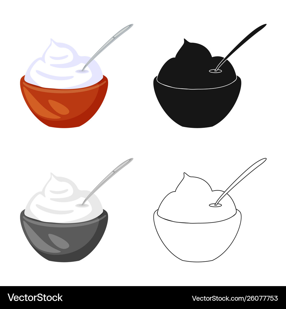 Design cream and sour icon set Royalty Free Vector Image