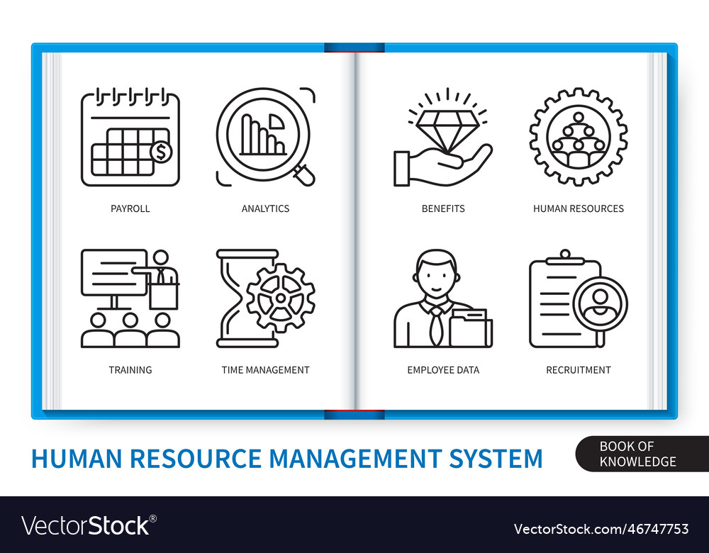 Human resource management system infographics Vector Image
