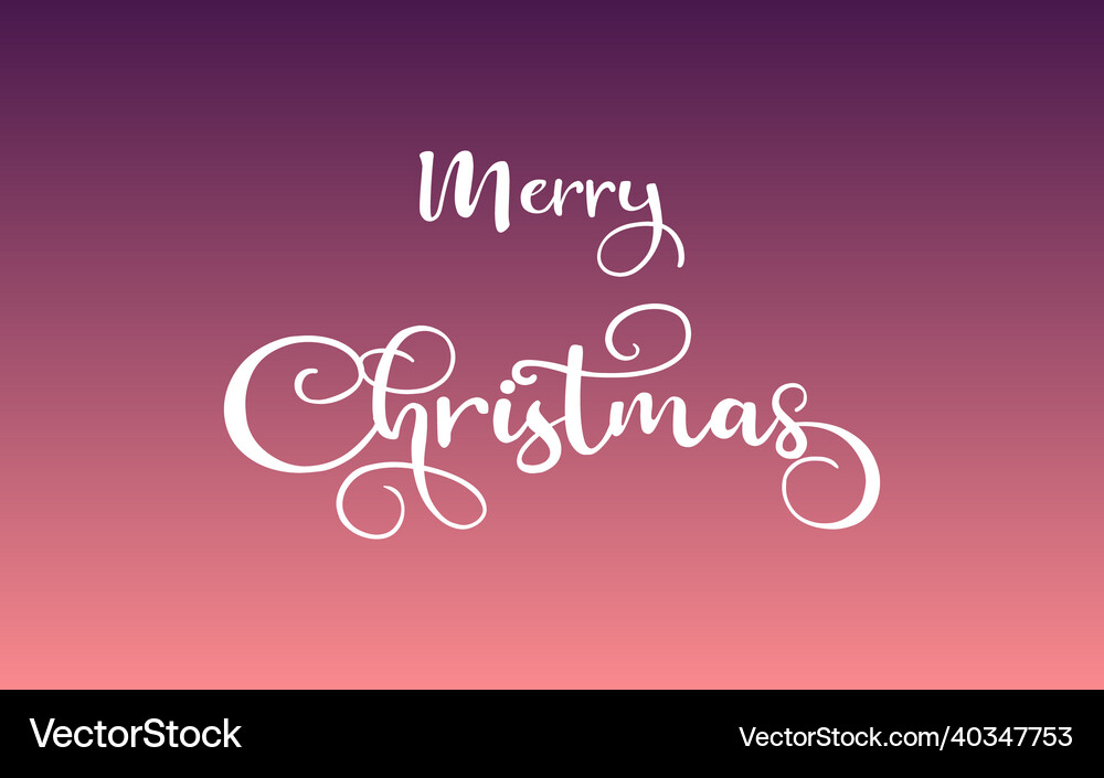 Merry christmas typography on beautiful abstract Vector Image