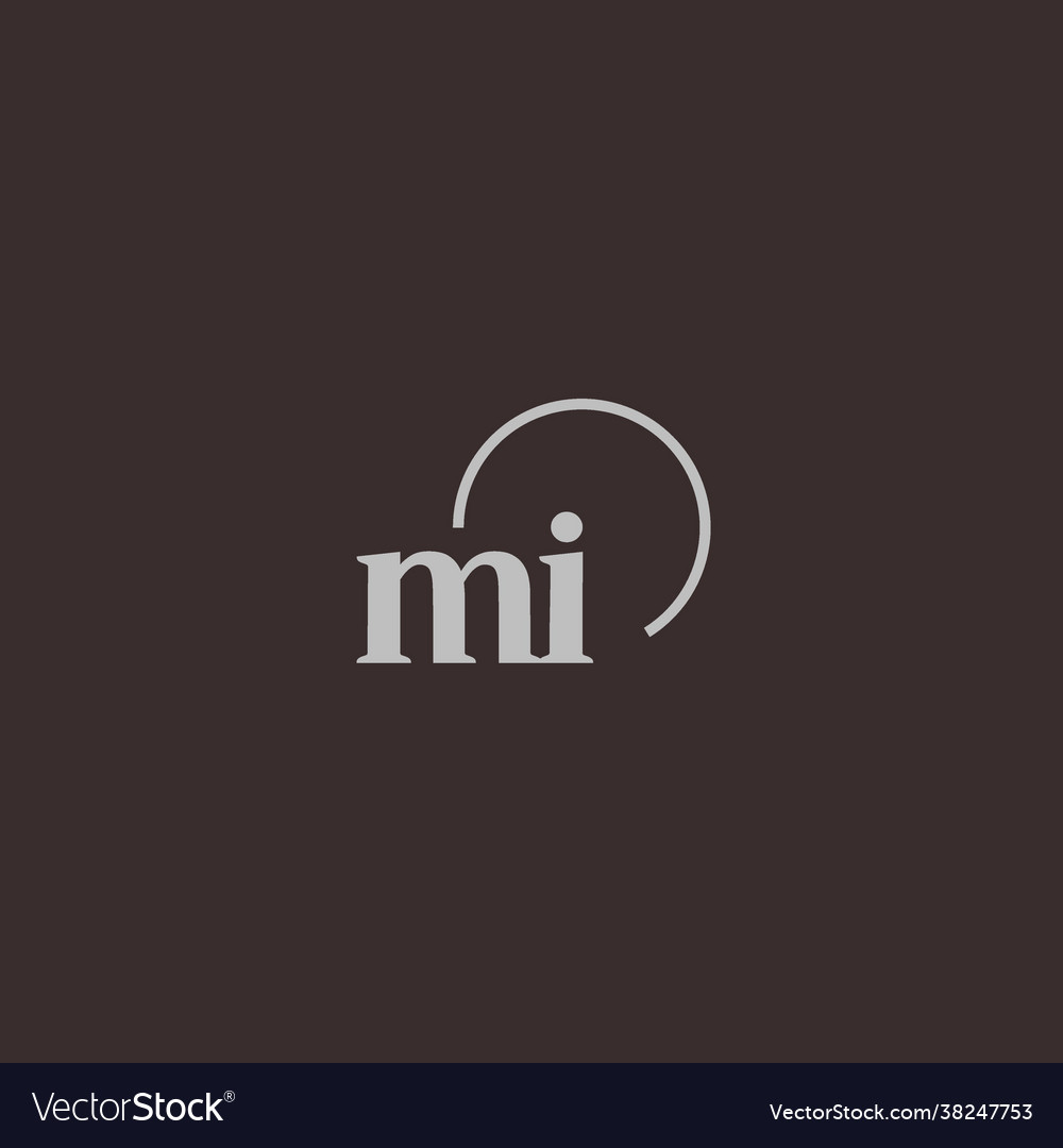 Mi initials logo monogram Royalty Free Vector Image
