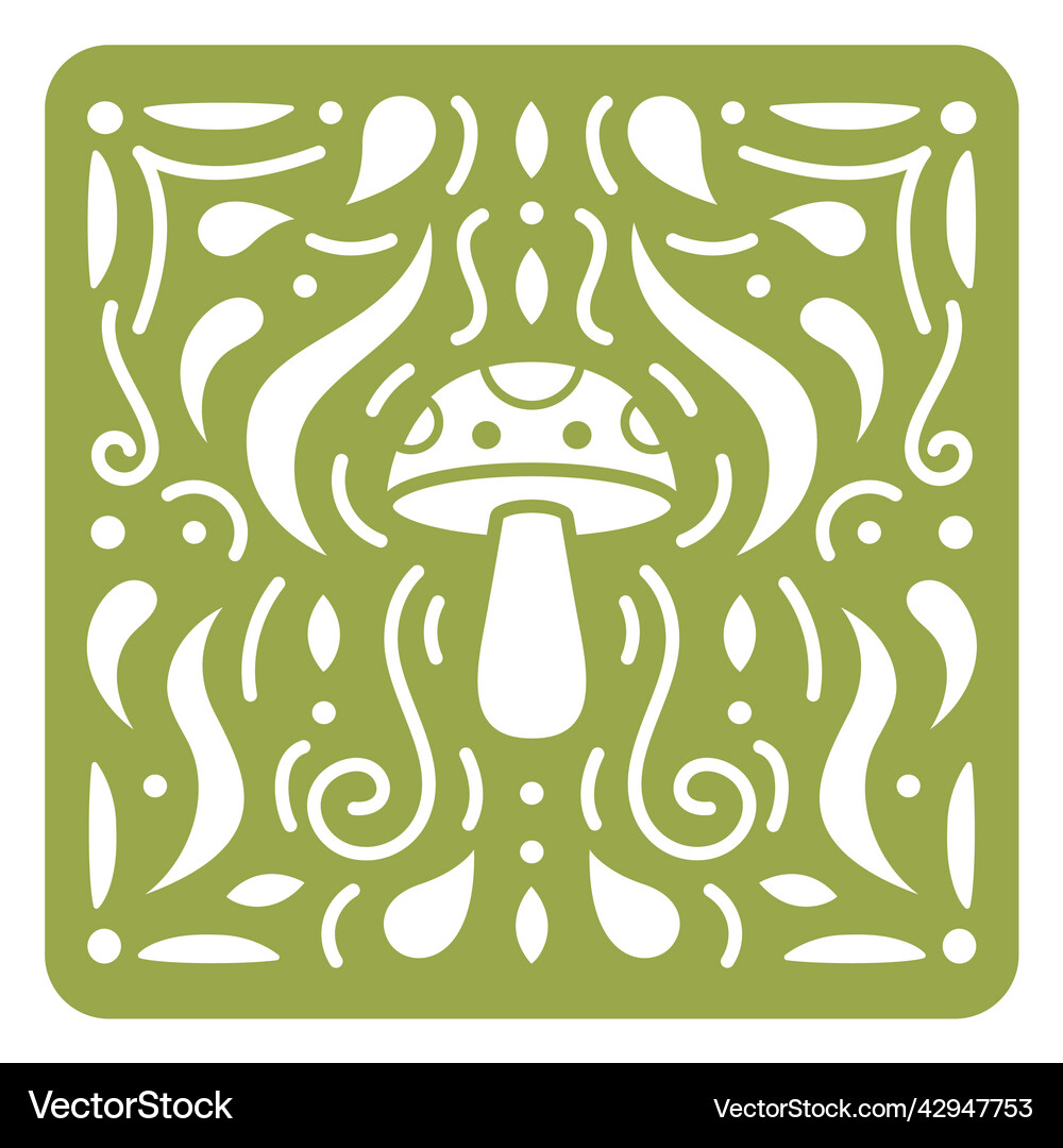 Mushroom design cut out high quality Royalty Free Vector