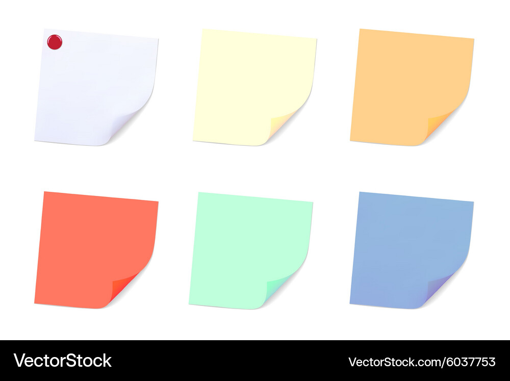 Note papers Royalty Free Vector Image - VectorStock