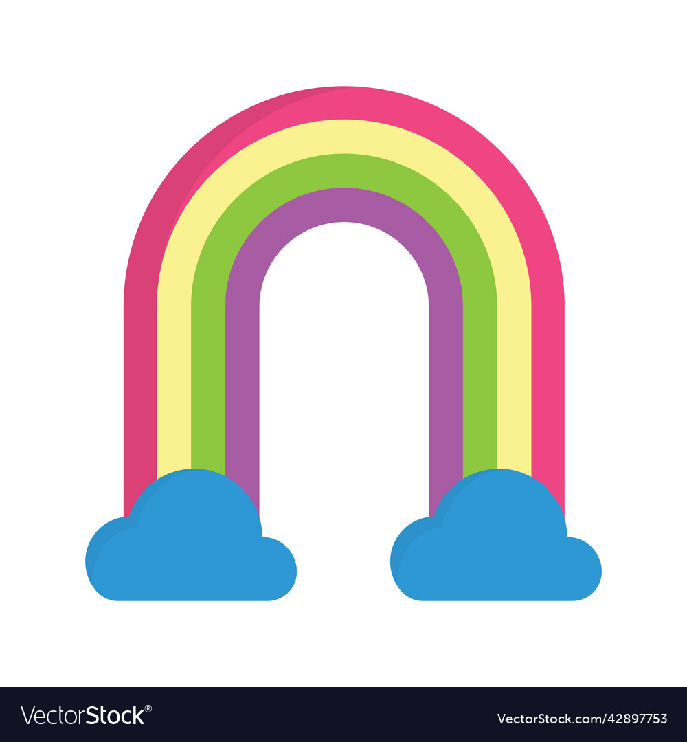 Rainbow icon design template Royalty Free Vector Image