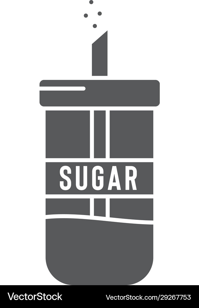Sugar dispenser icon isolated on white background Vector Image
