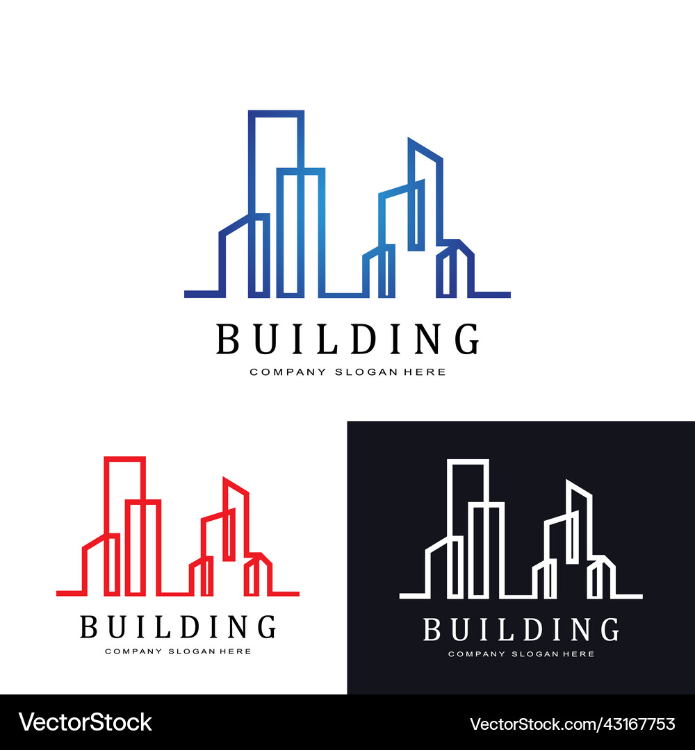 Urban building construction logo icon symbol Vector Image