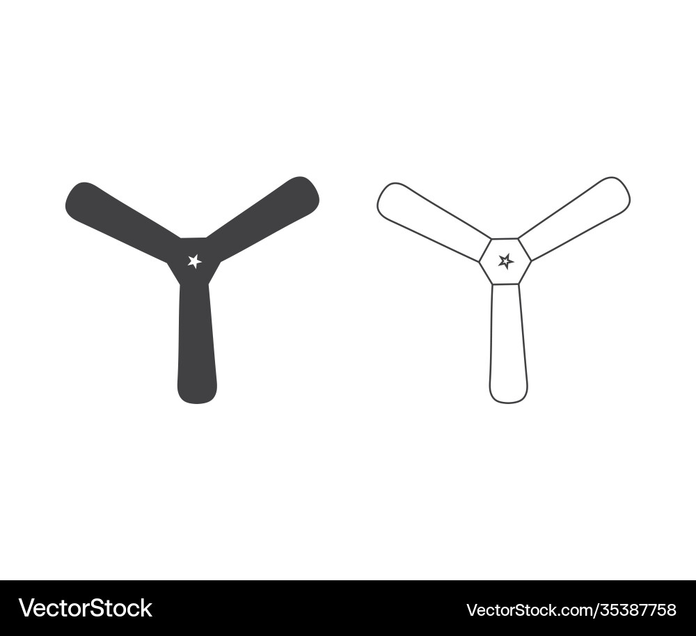 Aircraft propeller propeller symbol Royalty Free Vector