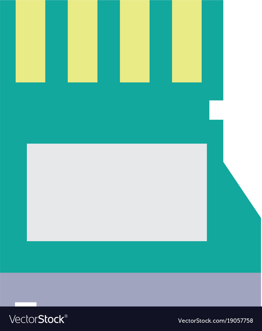 Colorful micro sd memory data technology Vector Image