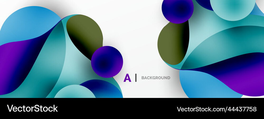 Flowing geometric shapes minimalist abstract Vector Image
