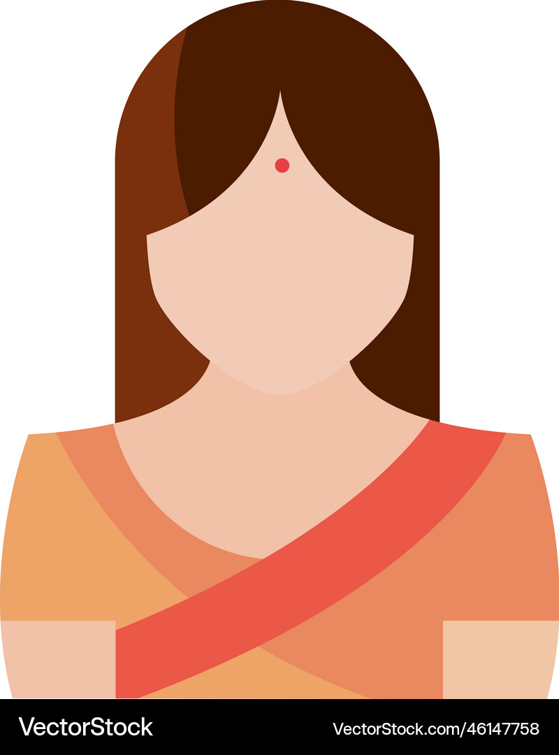 Indian woman character Royalty Free Vector Image