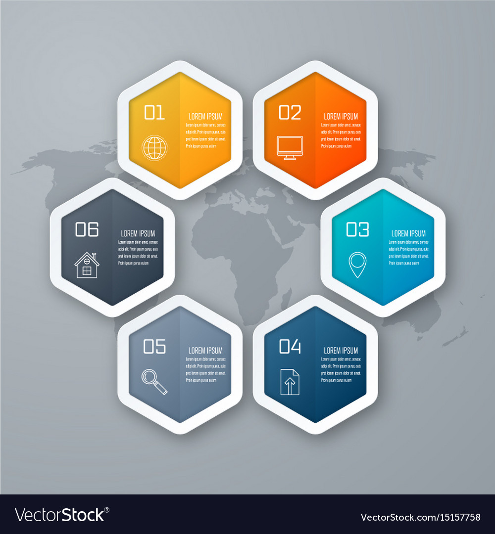 Infographics six options Royalty Free Vector Image