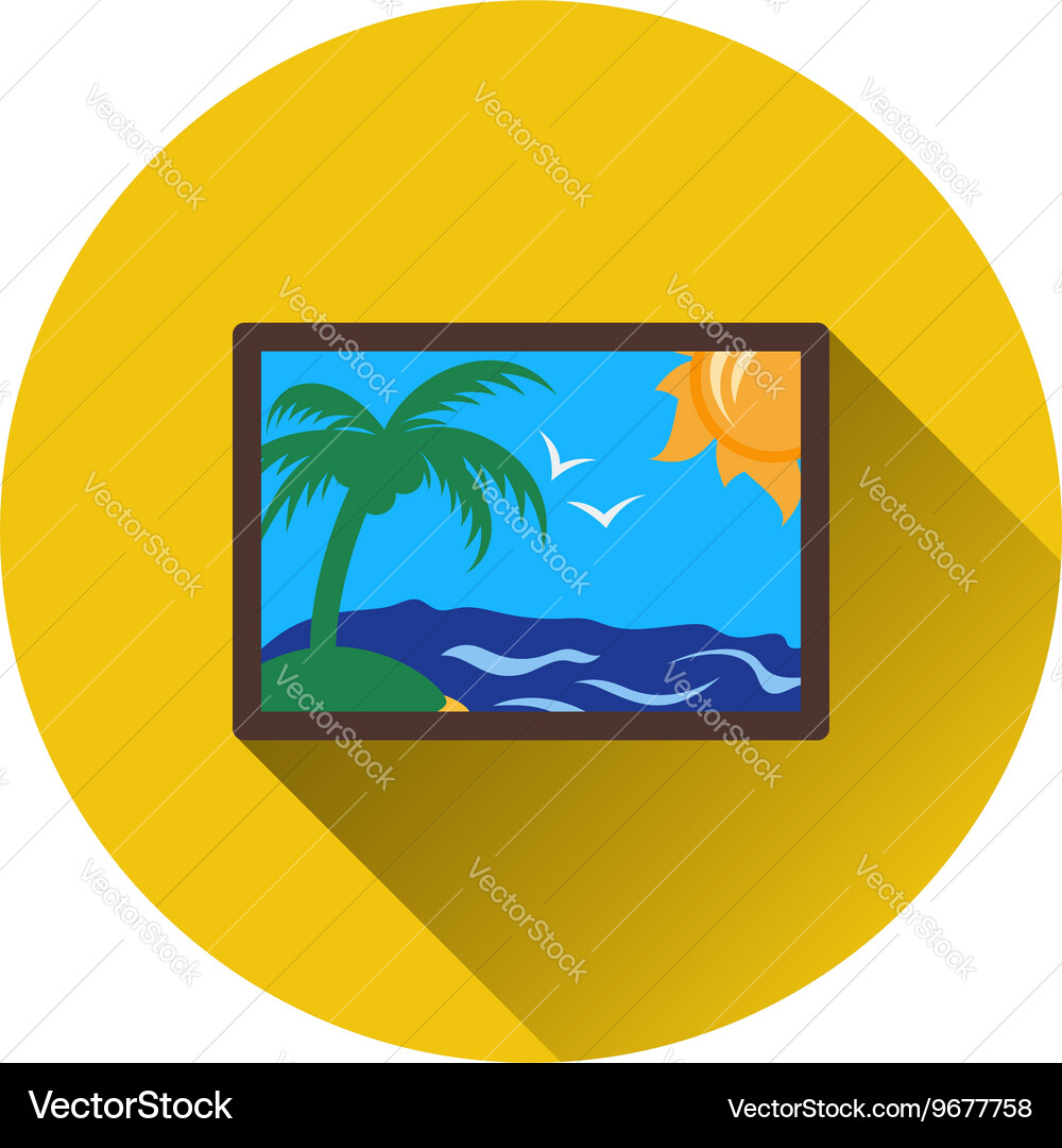 Landscape art icon Royalty Free Vector Image - VectorStock
