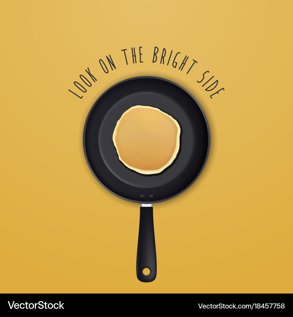 Look on the bright side - background with quote Vector Image