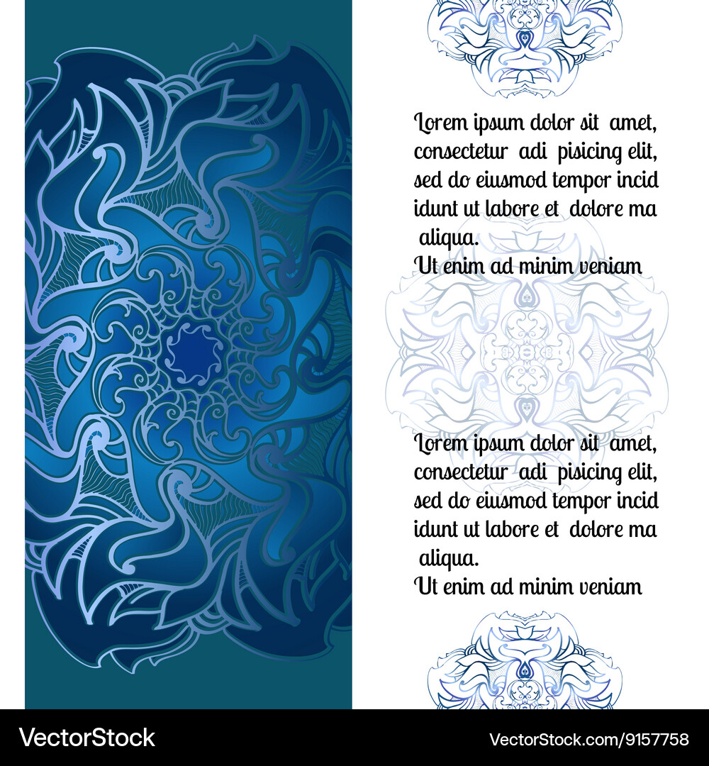 Ornamental mandala with place for your text Vector Image