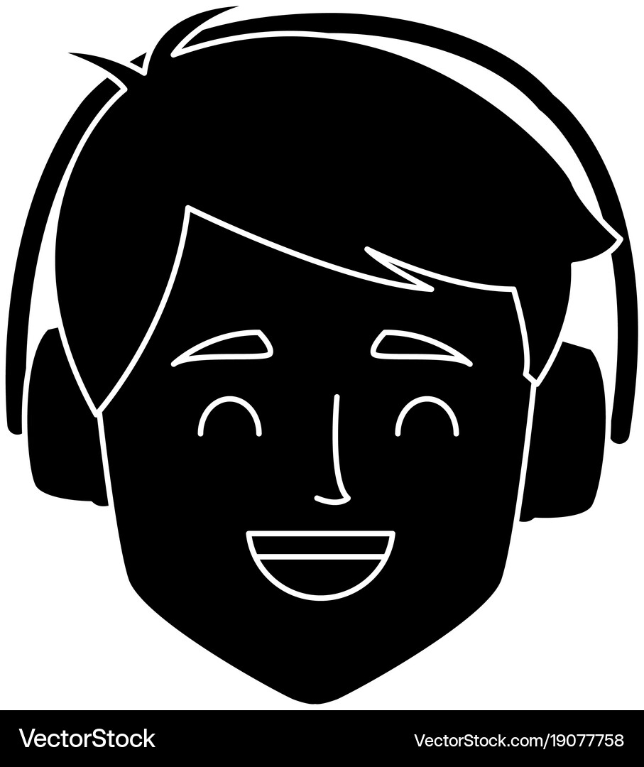 Young man with earmuffs Royalty Free Vector Image